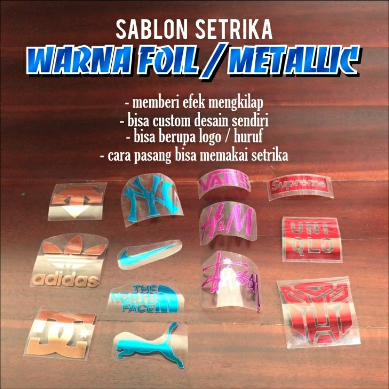Jual sablon setrika sablon custom stiker sablon satuan sablon foil ...