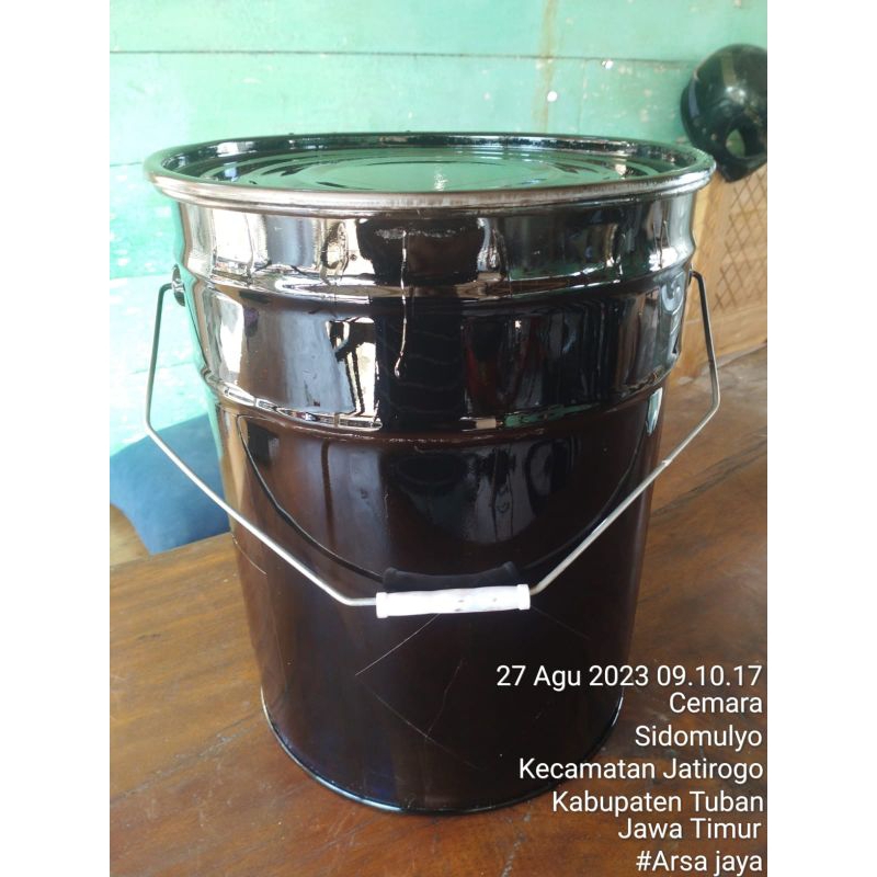 Jual Tempat sampah 20liter,tong sampah besi,tong sampah kaleng, ember ...