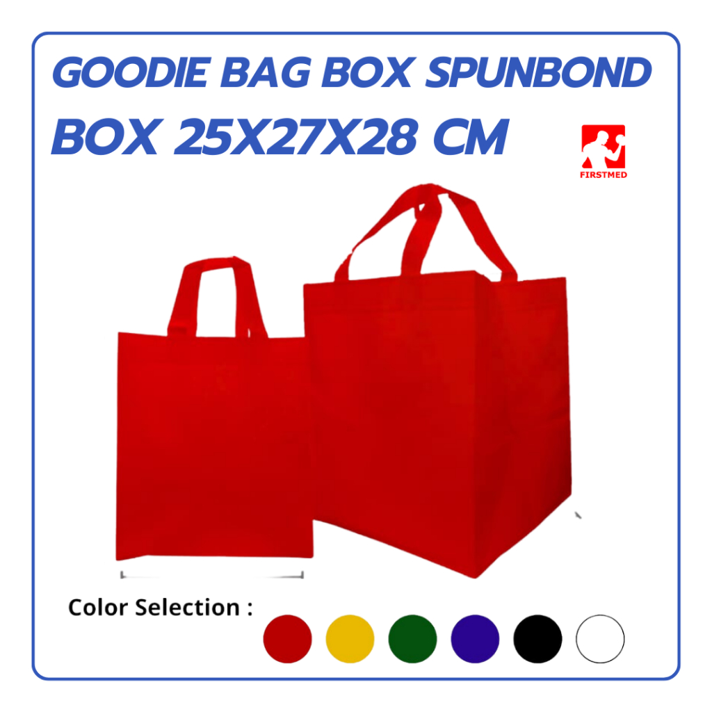Jual Goodie Bag Box Nasi 25x25 Spunbond Bag Dus Kotak Kue Tebal 75 gsm ...