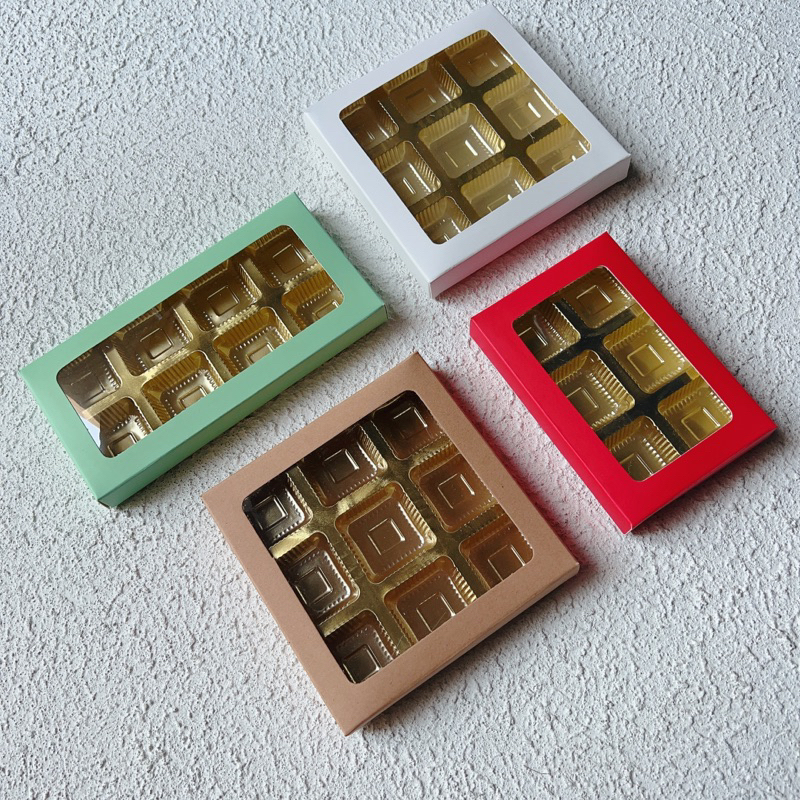 Jual (MIN 5 pcs) box nastar 9/8/6/4 lubang, kotak packaging moaci mochi ...