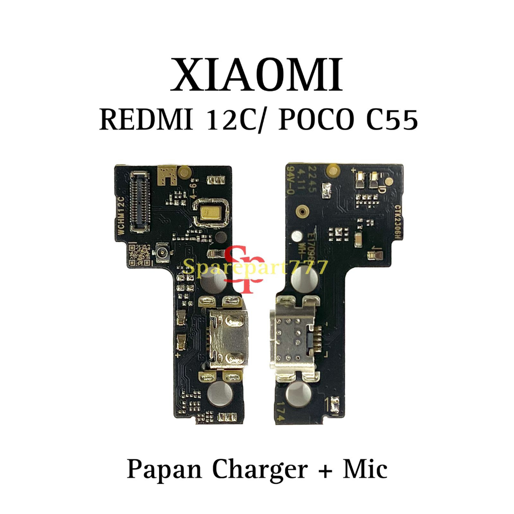 Jual Papan PCB Konektor Charger Cas + Mic Xiaomi Redmi 12C / Poco C55 ...