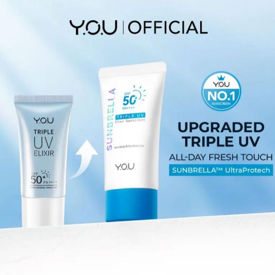 Jual Y.O.U Sunbrella Triple UV Elixir Sunscreen Gel SPF 50+ PA ...