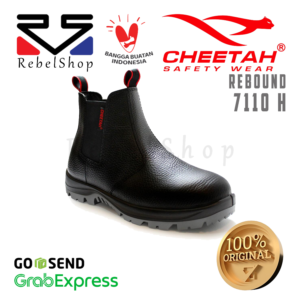 Jual Sepatu Kerja Cheetah 7110H / 7110 H Rebound Safety Shoes | Shopee ...