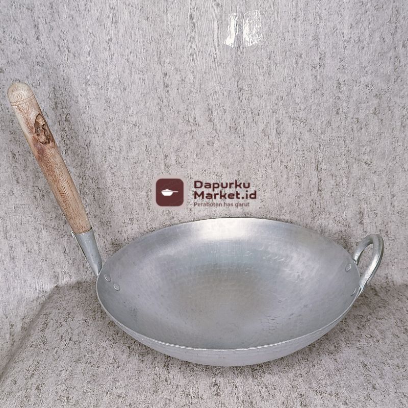 Jual Wajan Nasi Goreng lebar 35cm Wajan seblak Kuali Gagang alumunium ...