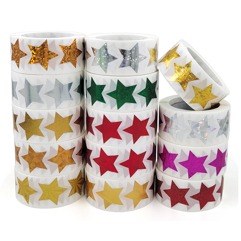Jual Sticker Label Glitter Decoratif DIY Stiker Warna Warni Pelangi (1 ...