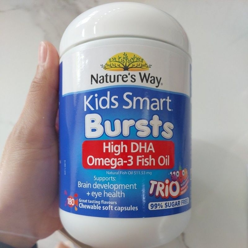 Jual nature's way Kids smart Burst high DHA omega 3 fish oil, isi 180 ...