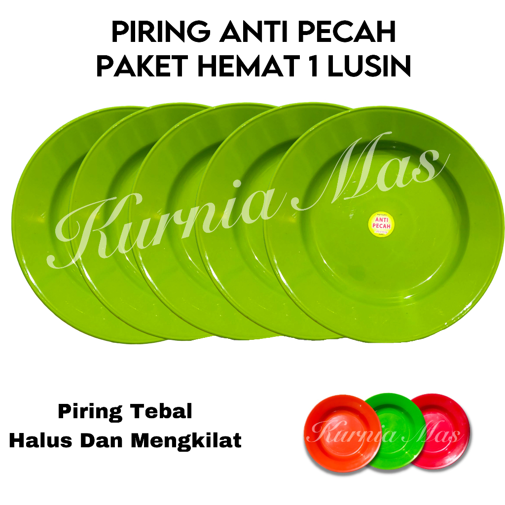 Jual SET Piring Makan Anti Pecah Piring Plastik Semi Melamin Piring ...