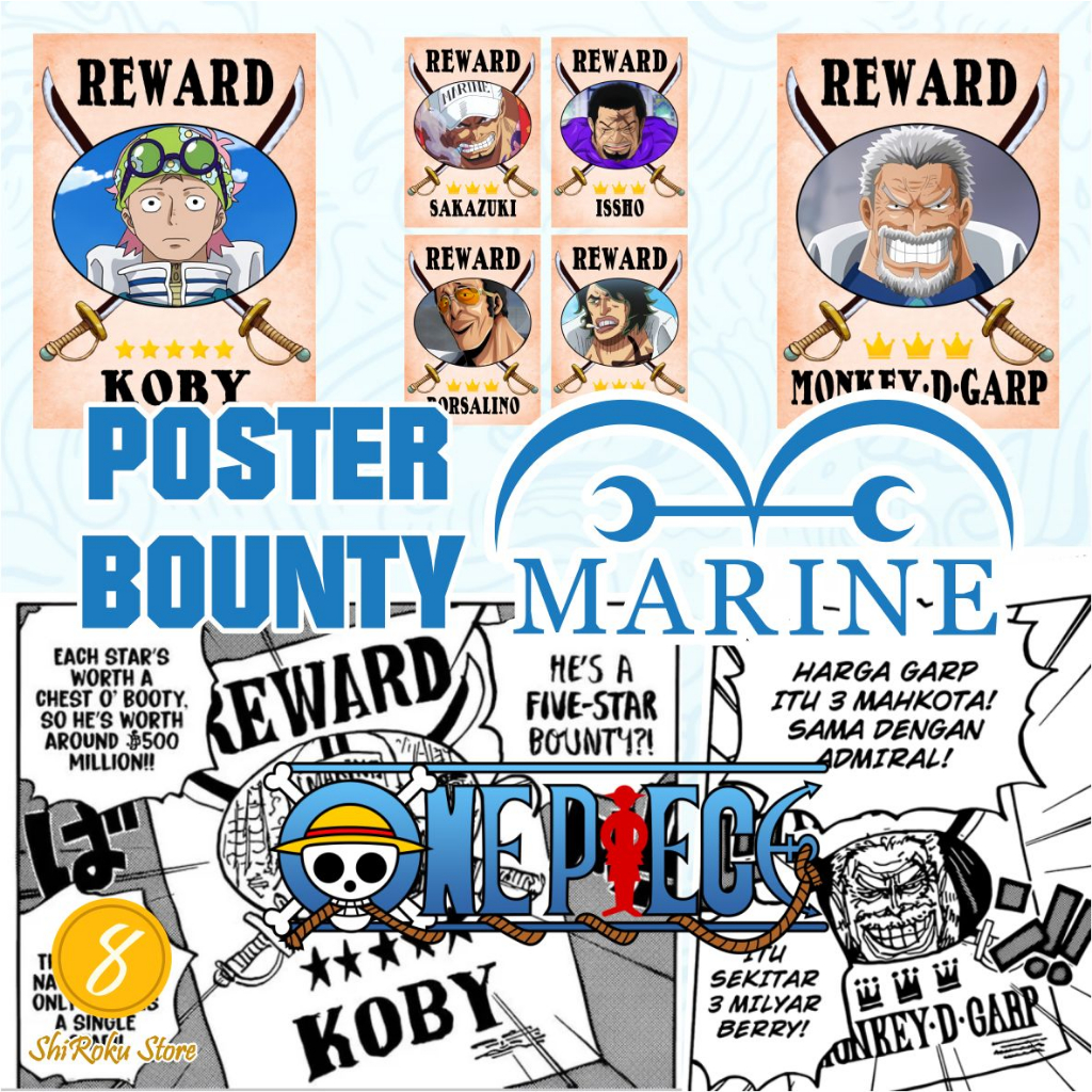 Jual Poster Wanted Angkatan Laut Bounty Marine AL / Poster Buronan ...