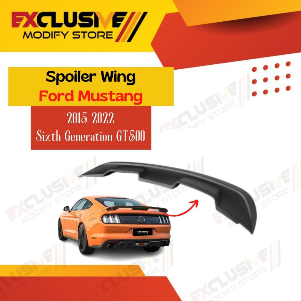 Jual DUCKTAIL SPOILER FORD MUSTANG 2015 - 2022 SIXTH GENERATION GT500 ...