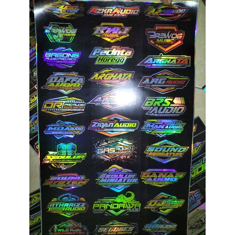 Jual Stiker logo sound system hologram 1 lembar | Shopee Indonesia