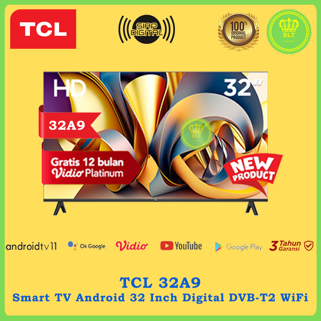 Jual TCL 32A9 Smart Android TV LED 32 Inch HD Digital DVB-T2 Bluetooth ...