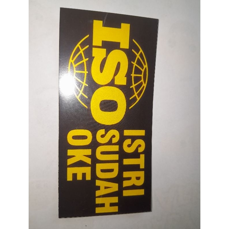 Jual Stiker ISO Istri Sudah Oke - Stiker Suami - Anti air Daya rekat ...
