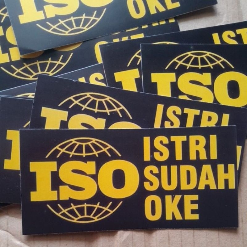 Jual Stiker ISO Istri Sudah Oke - Stiker Suami - Anti air Daya rekat ...