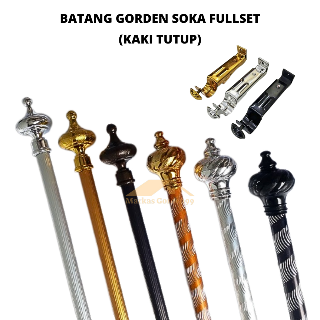 Jual Tiang Rel Batang Besi Tirai Gorden Jendela Pintu Motif Garis Uril ...