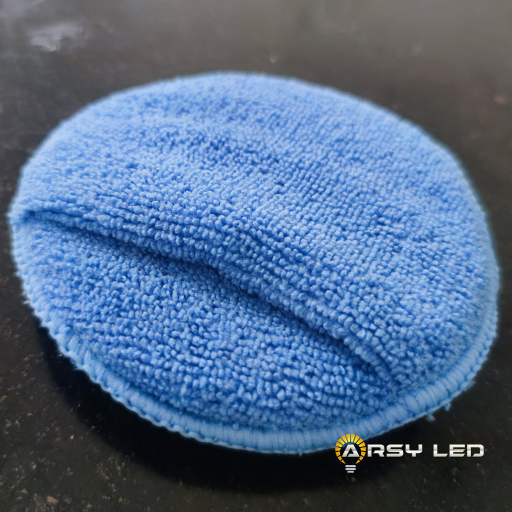 Jual 5" Microfiber Pad Spon applicator Wax Sealent Poles Tangan Busa ...