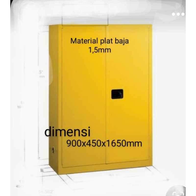 Jual LEMARI PENYIMPANAN KIMIA /MUDAH TERBAKAR / LEMARI B3 ( tebal ...
