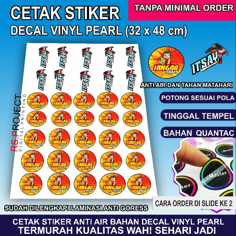 Jual STIKER VINYL A3+ LABEL PRODUK SIAP CETAK BEBAS DESAIN/ REQUEST ...