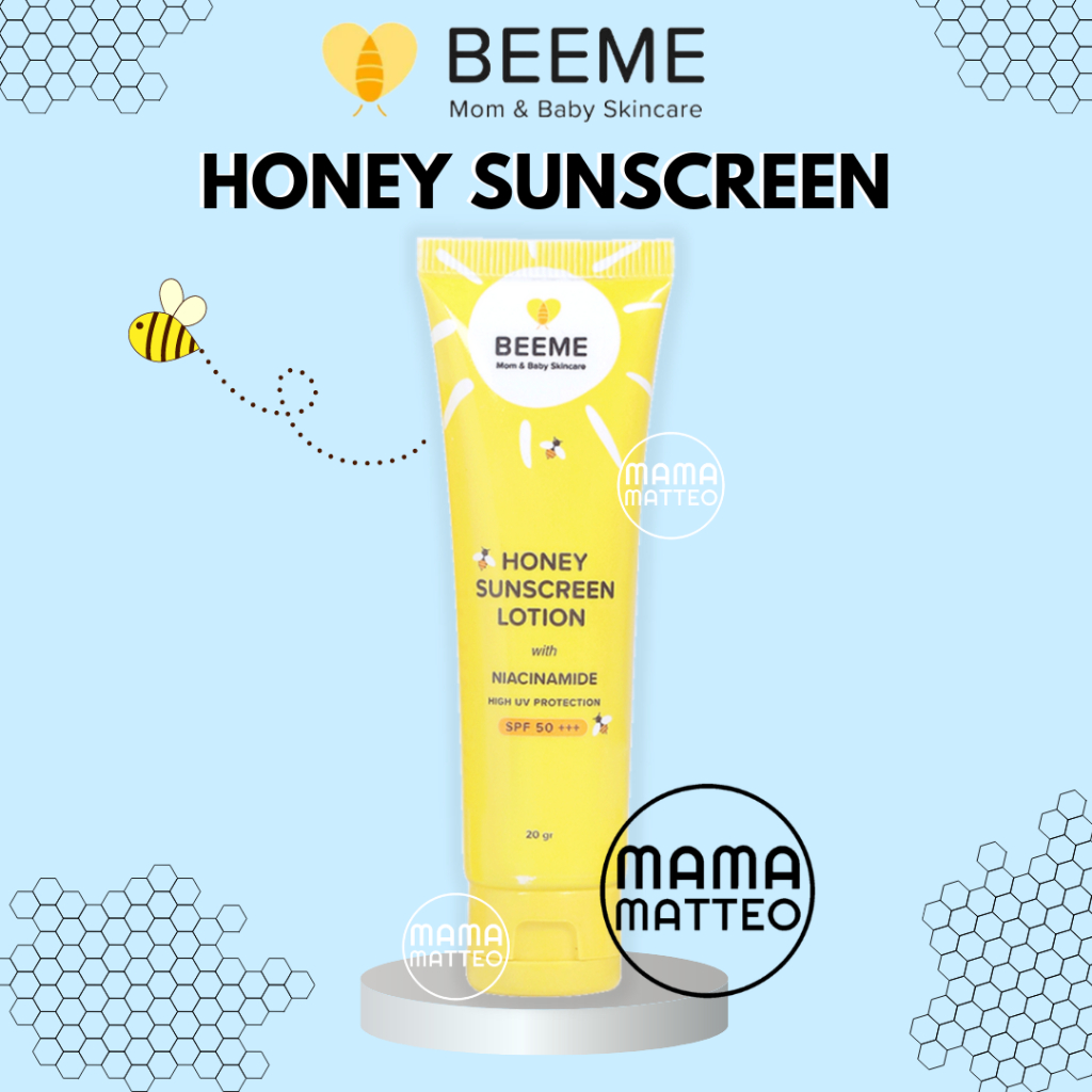 Jual BEEME Honey Sunscreen Lotion with Niacinamide SPF 50+++ 20gr / BEE ...