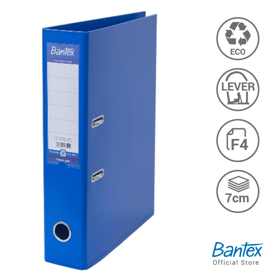 Jual Bantex Lever Arch File Ordner Plastic Folio 7cm Cobalt Blue #1465 ...