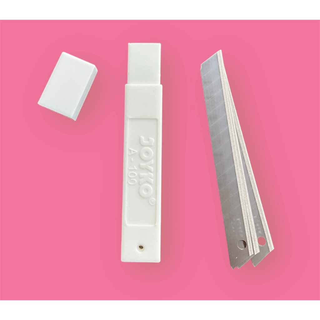 Jual Cutter Blade Refill Isi Pisau Pemotong Joyko A-100 1 Tube 5 Pcs isi Cutter Kecil | Shopee ...