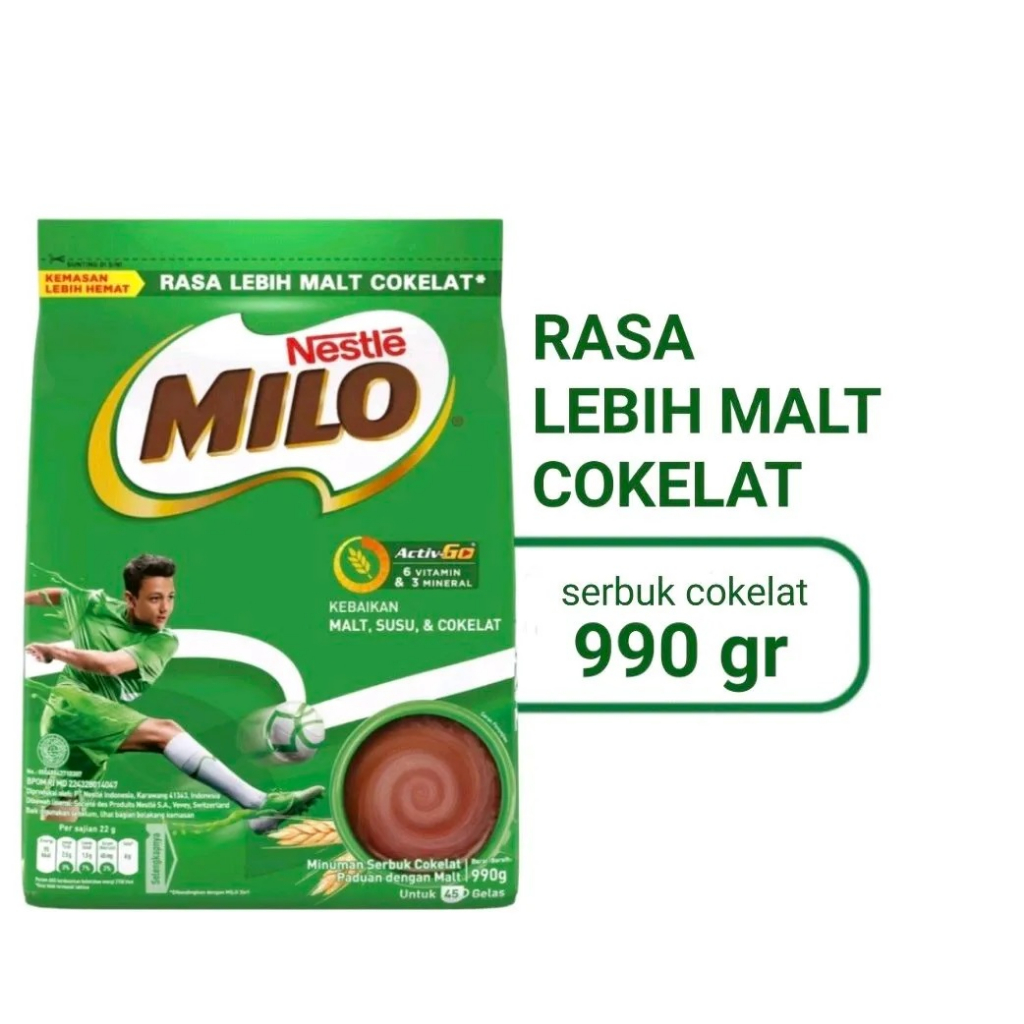 Jual Nestle Milo Active Go Cokelat 990 gr | Shopee Indonesia