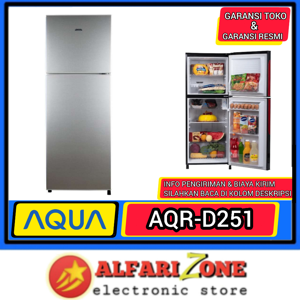 Jual Kulkas Aqua 2 Pintu AQR-D251 (LS) Kulkas 2 Pintu AQUA AQRD251 DG | Shopee Indonesia