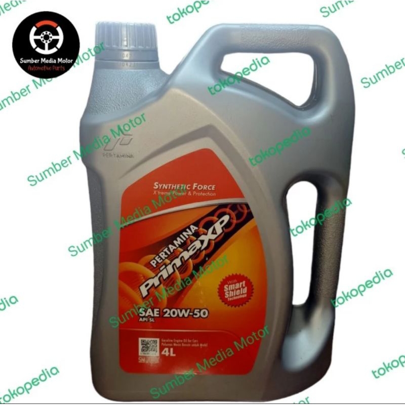 Jual Oli Pertamina PrimaXP SAE 20W-50 API SERVICE SL 4 Liter | Shopee ...