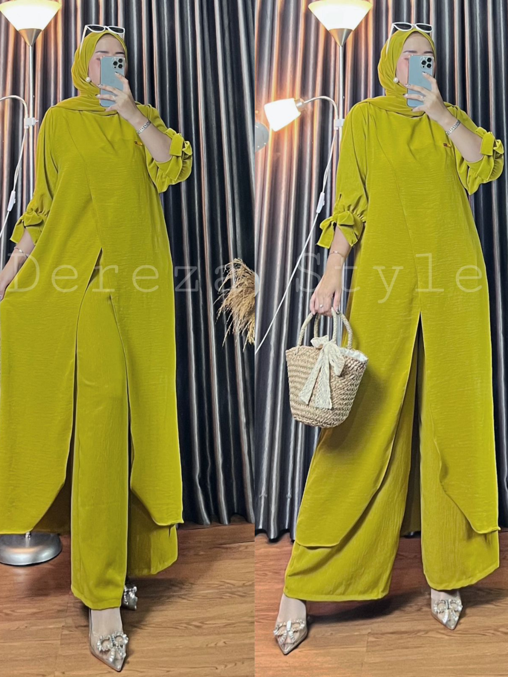Jual Setelan long tunik By Dereza style terbaru kekinian cringkel ...