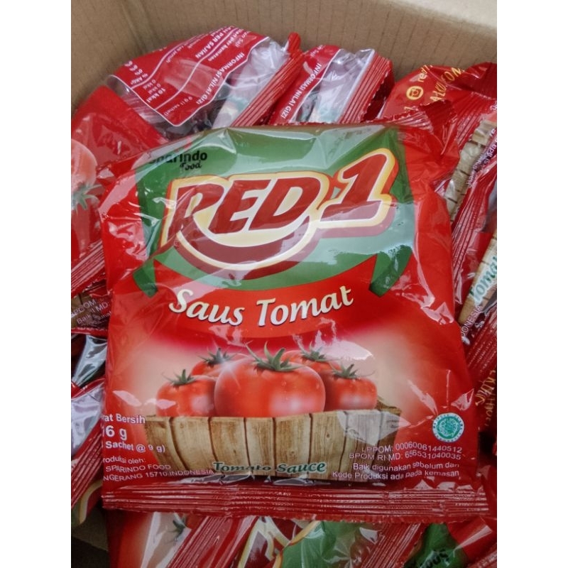 Jual RED1 Saus Tomat Sachet isi 24 x 9gr / Tomato Sauce | Shopee Indonesia