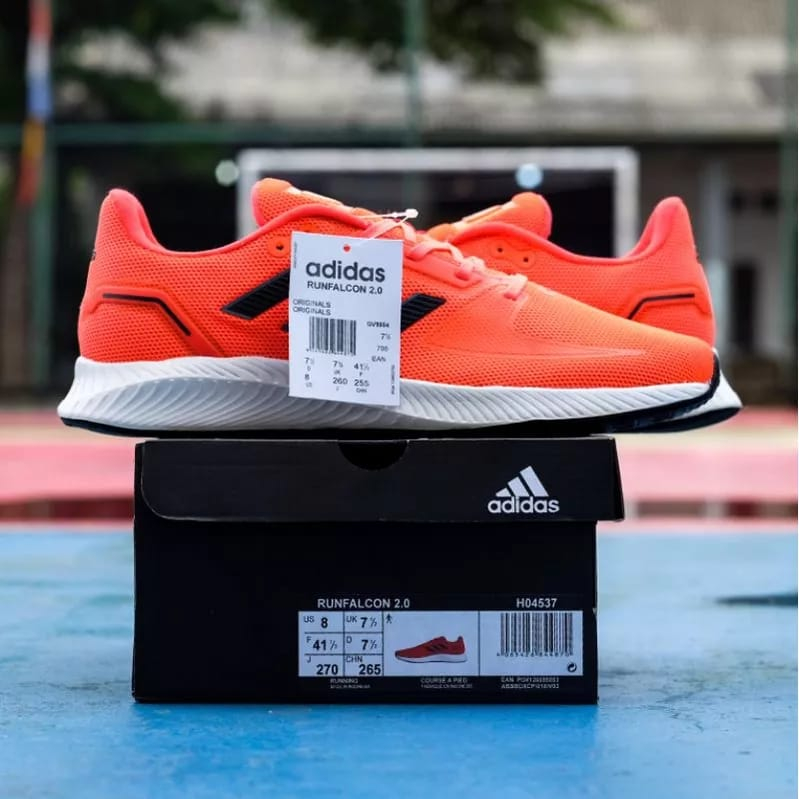 Jual Sepatu Running Pria Wanita RUN F@LC0N Solar Red Orange Black ...