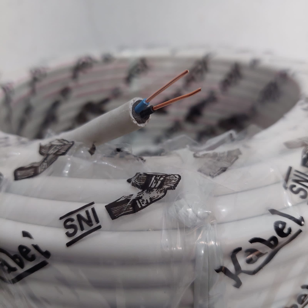 Jual Kabel LISTRIK Tembaga SNI NYM 2x1,5 per meter KABEL KAWAT ISI 2 ...
