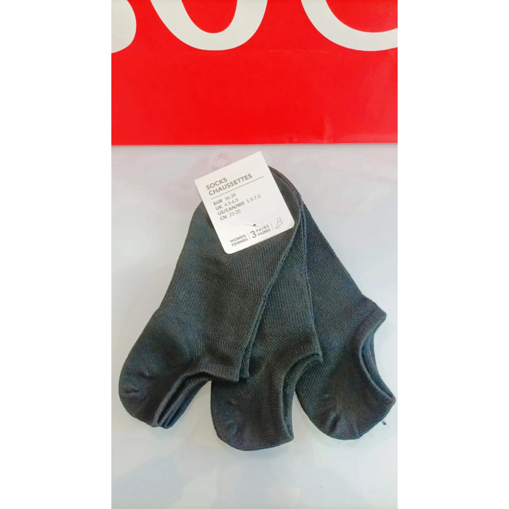 Jual MINISO Women's Socks Black (3 Pairs) | Shopee Indonesia