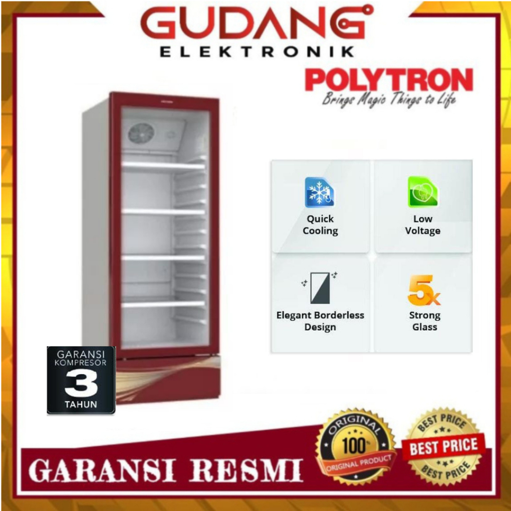 Jual LEMARI ES KACA POLYTRON SCN 237 R SHOWCASE POLYTRON SCN-237R ...