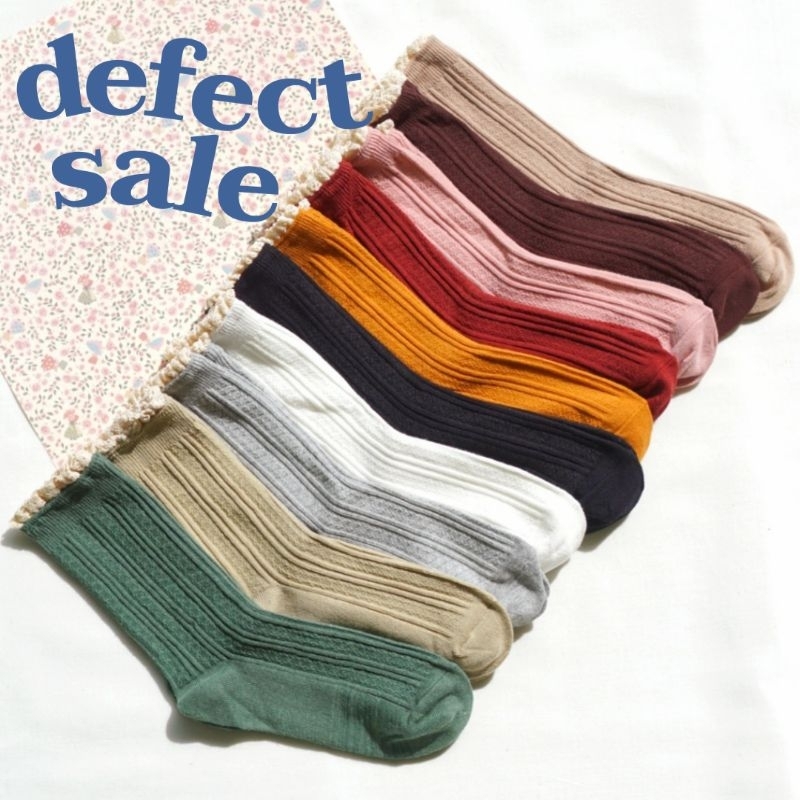 Jual [DEFECT SALE] Lace Socks / Kaos Kaki Panjang Dewasa Polos Warna ...