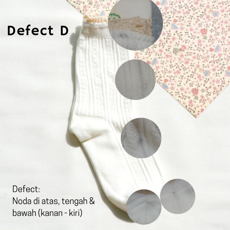Jual [DEFECT SALE] Lace Socks / Kaos Kaki Panjang Dewasa Polos Warna ...