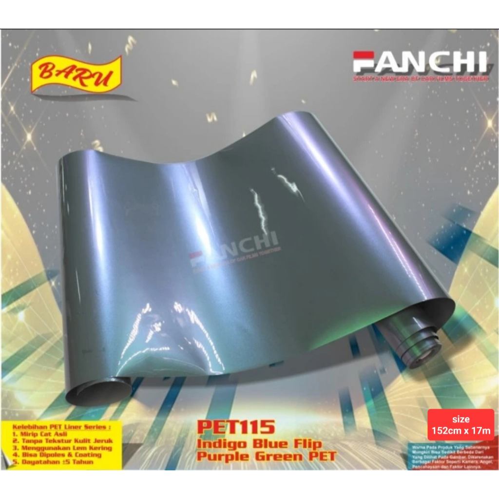 Jual PET Sticker FANCHI Liner PET & Diamond Laser PET Series 152cm x ...