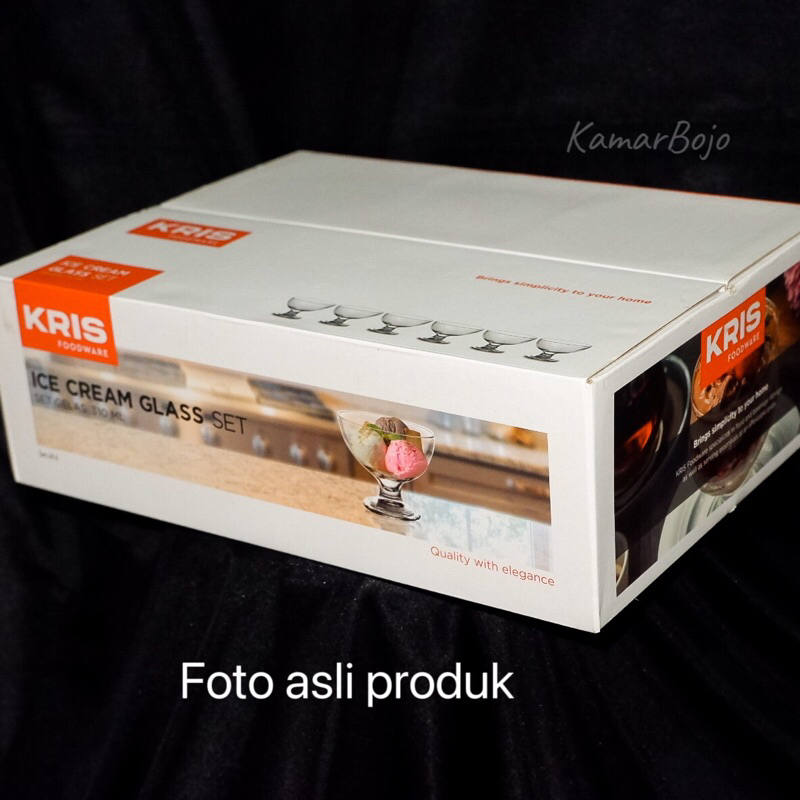 Jual KRIS FOODWARE Ice Cream Glass Set | ORIGINAL ACE HARDWARE 100% ...