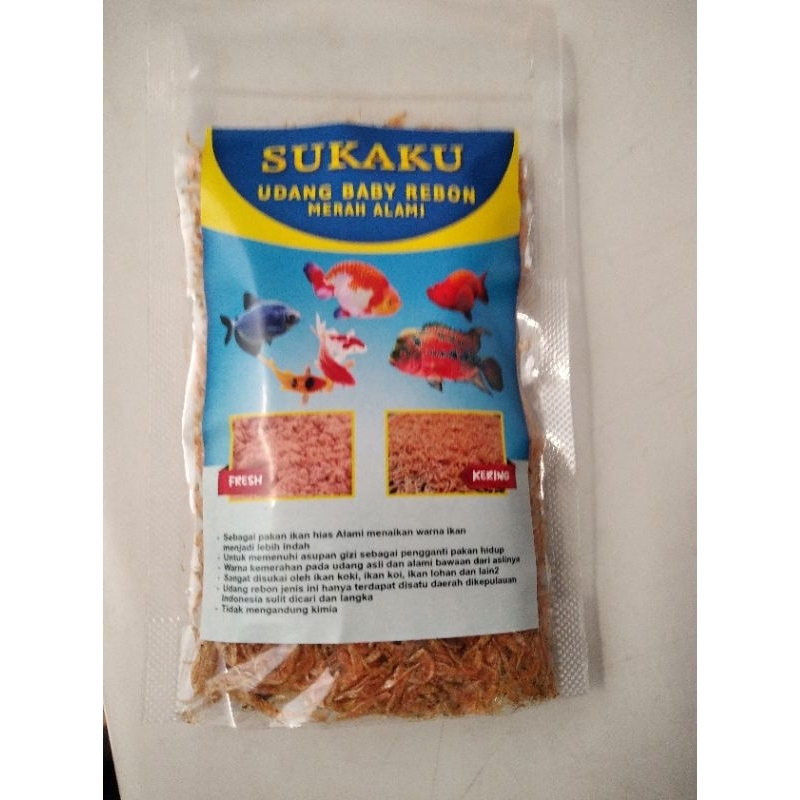 Jual Pakan ikan hias udang rebon merah alami | Shopee Indonesia