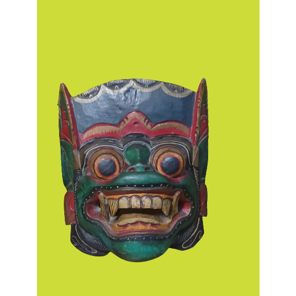 Jual Topeng Barong Leak Bomo Bali Ukuran Sedang 20x20cm | Hiasan ...