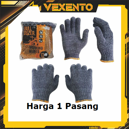 Jual Sarung Tangan Rajut Pekerja kerja Proyek Benang 4 Bulldozer Work Gloves by Vexento | Shopee ...