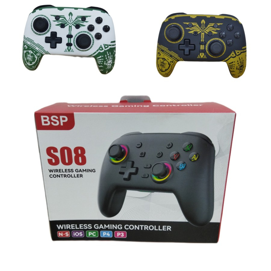 Jual BSP S08 Stick Stik Wireless Gaming Pro Controller Zelda Totk for Nintendo Switch PS4 PS3 PC ...