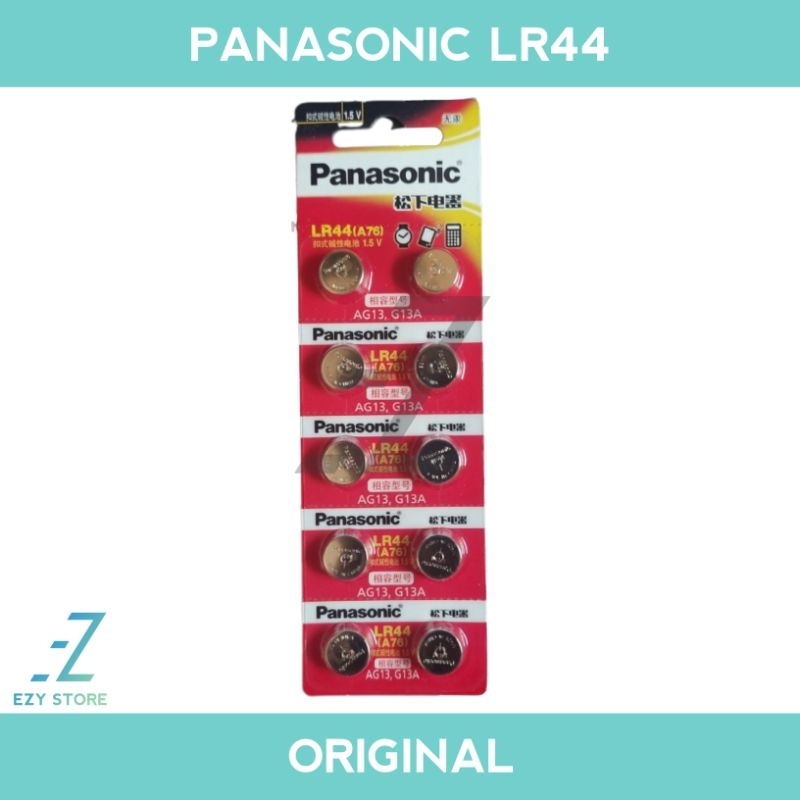 Jual Baterai Panasonic LR44 Original Batrai LR 44 A76 AG13 LR1154 | Shopee Indonesia