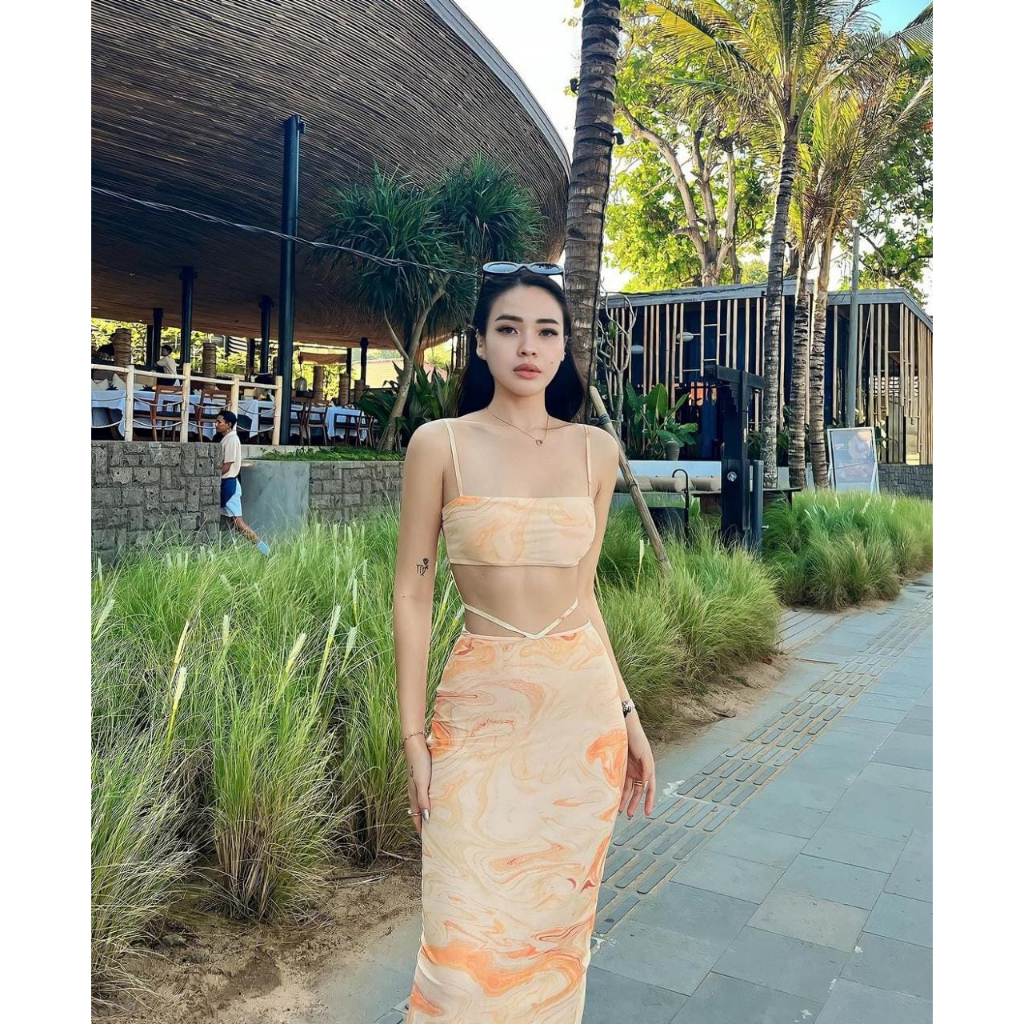 Jual 𝐑𝐄𝐀𝐃𝐘 𝐒𝐓𝐎𝐂𝐊 𝐒𝐀𝐅 - MAGGIE set crop tank + skirt woman premium ...