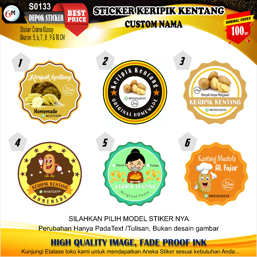 Jual Stiker Keripik Kentang | Shopee Indonesia