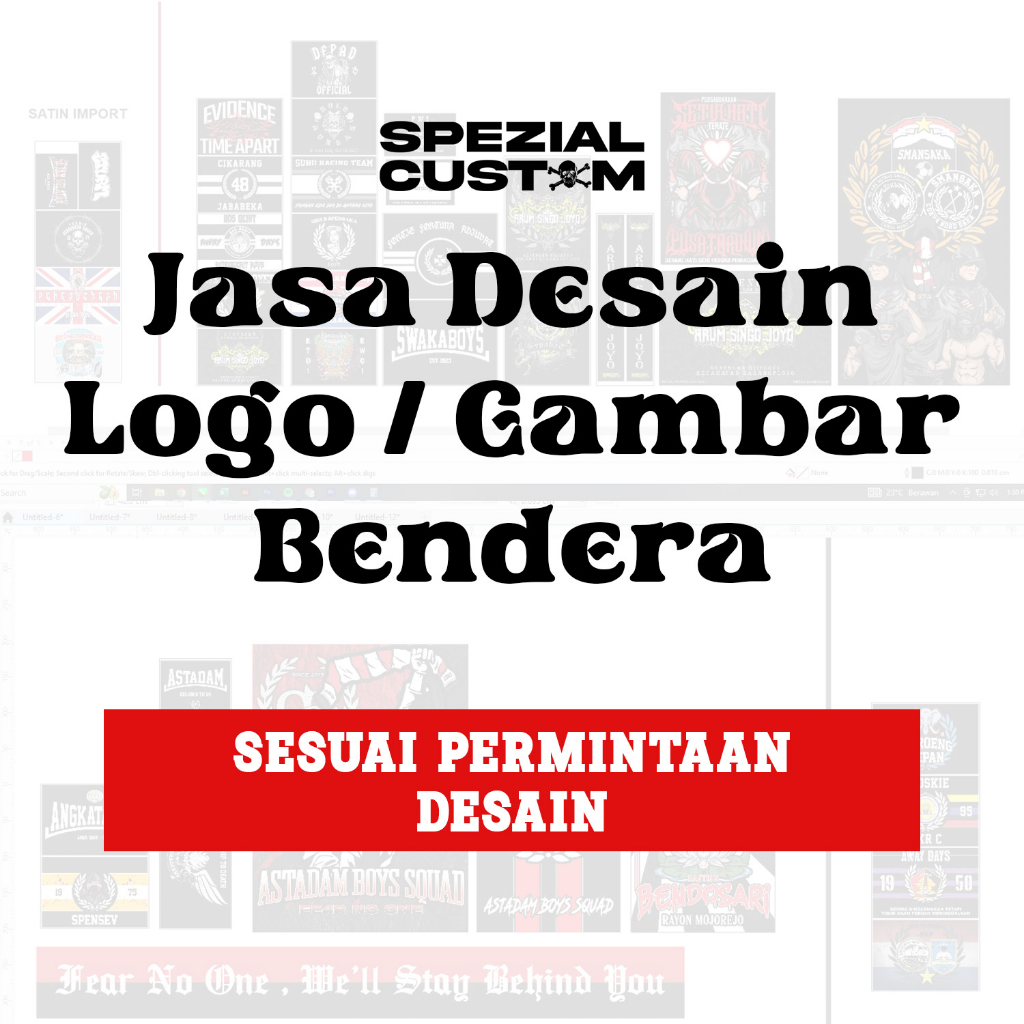 Jual Jasa Desain Bendera / Jasa Logo Bendera Custom | Shopee Indonesia