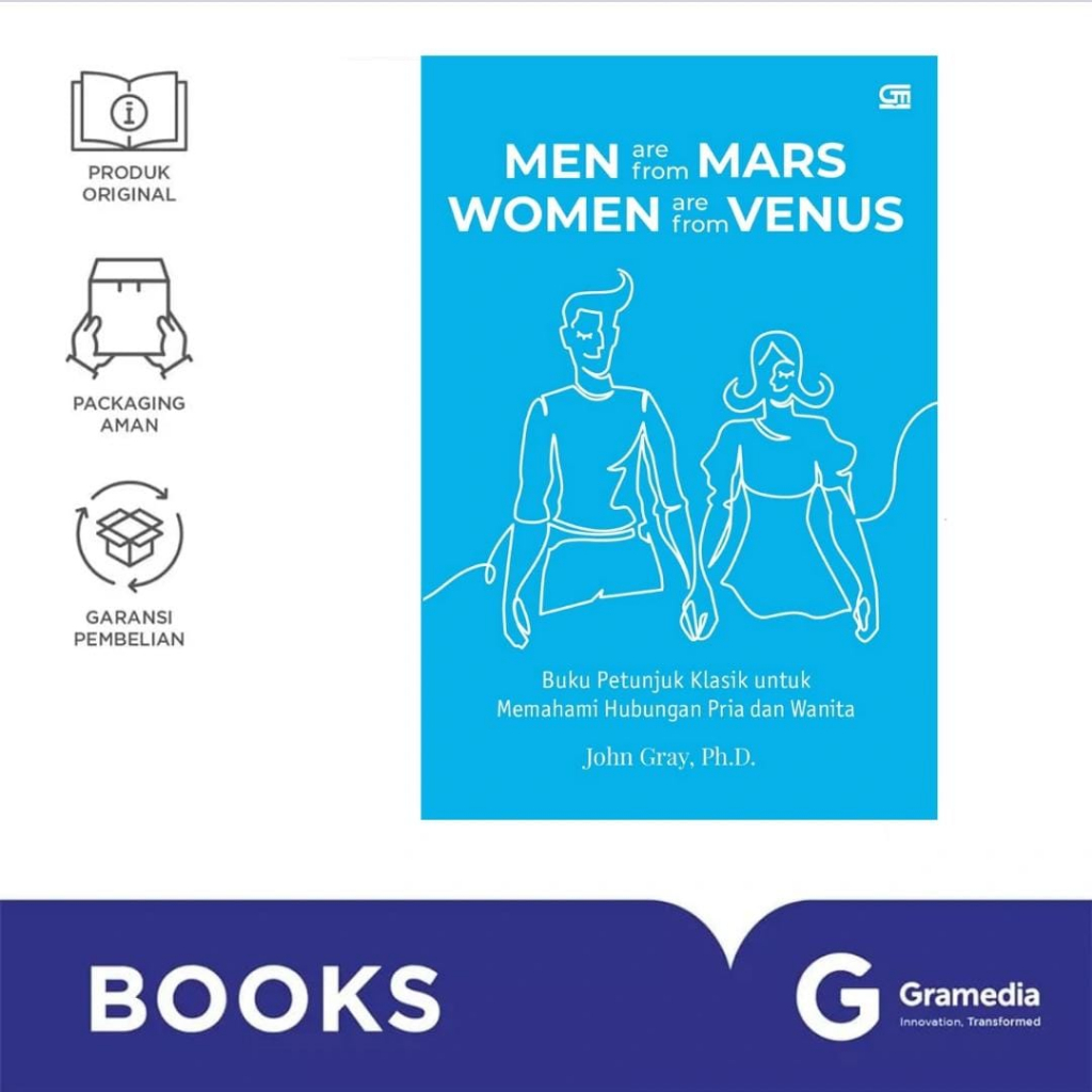 Jual Gramedia Gandaria - Men Are from Mars, Women Are from Venus (John Gray) FREE RANDOM GIFT ...
