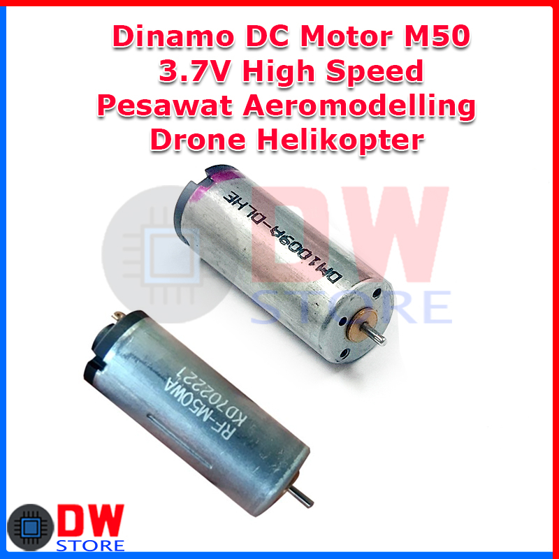 Jual DC Micro Motor Dinamo M50 High Speed RPM Baling2 Pesawat ...