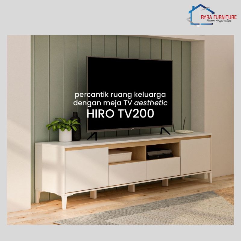 Jual LEMARI TV/RAK TV 2 METER/MEJA TV MODERN MINIMALIS - HIRO TV200 - PIRA | Shopee Indonesia
