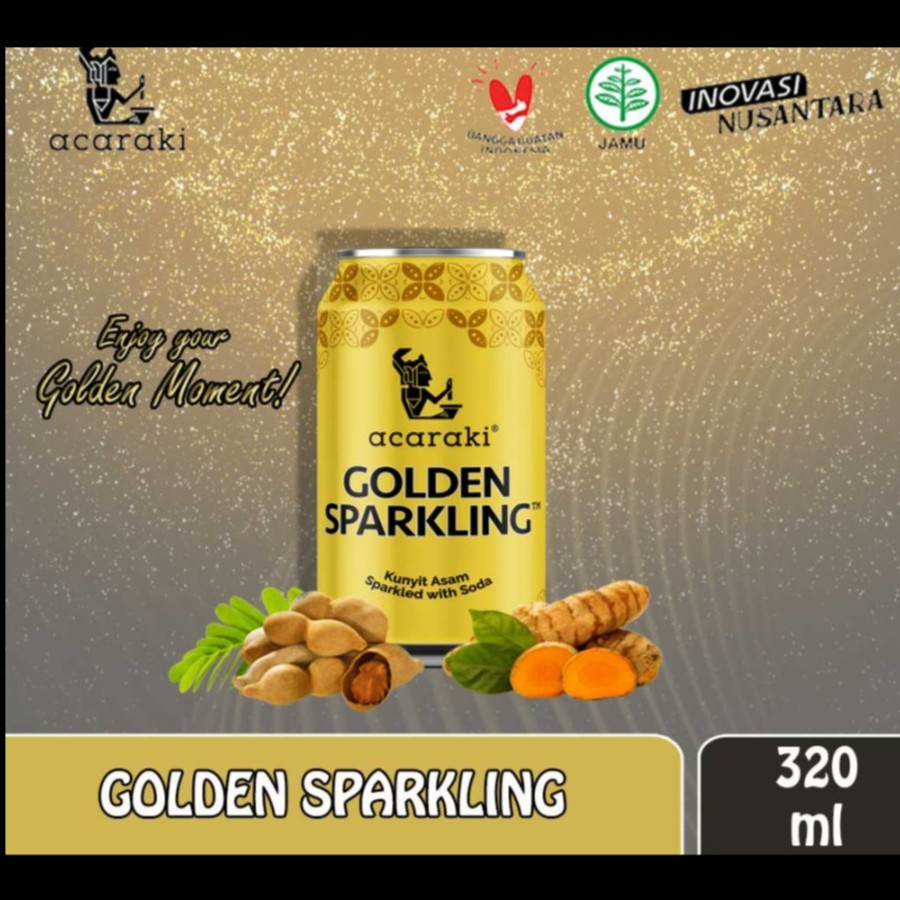 Jual Acaraki Golden Sparkling Kunyit Asam Kaleng 320ml | Shopee Indonesia