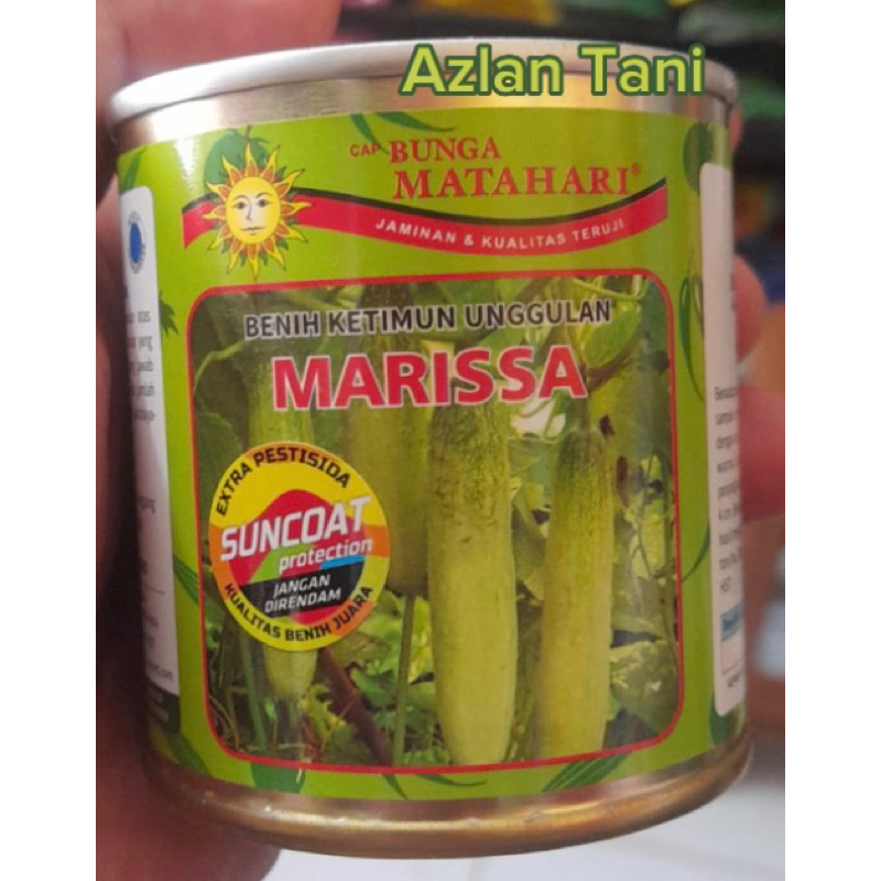 Jual Benih Timun Marisaa Cap Bunga Matahari kemasan kaleng 50grm ...